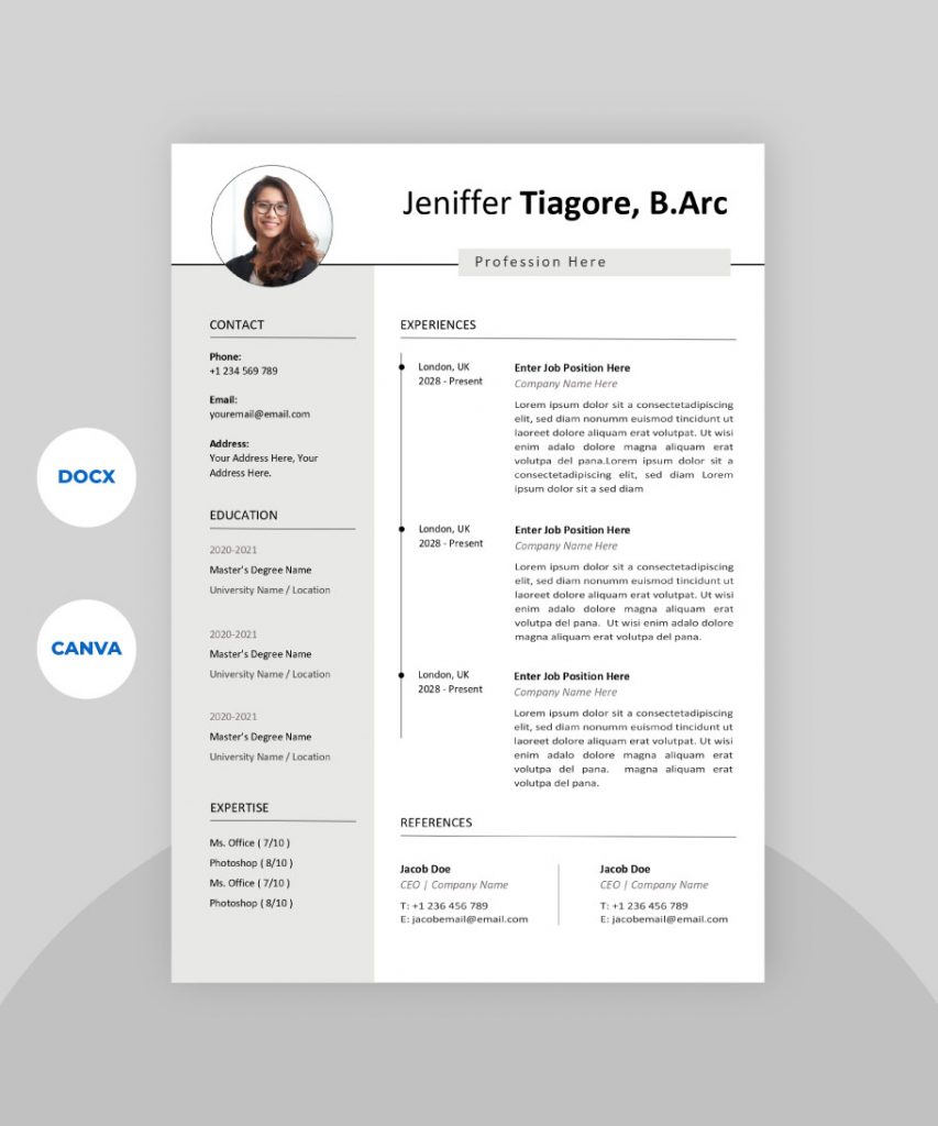 Template CV London - CV Resume Indonesia