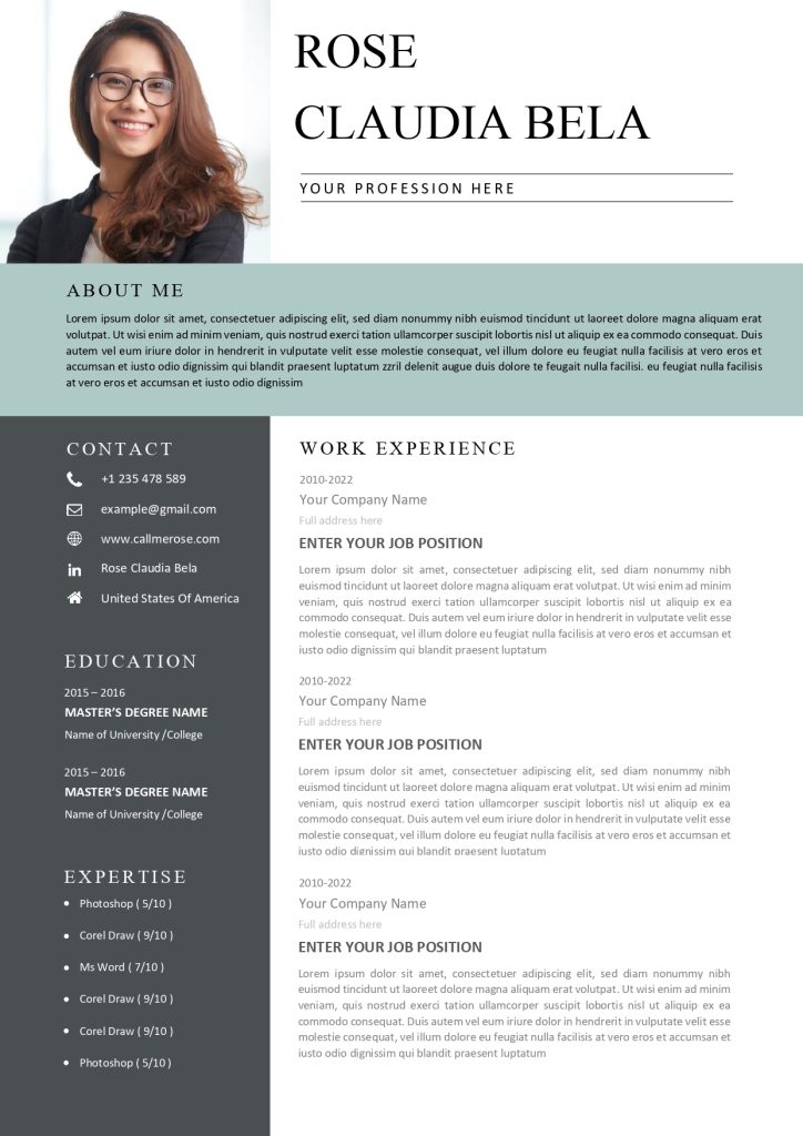 Contoh Template CV Word Gratis! - CV Resume Indonesia