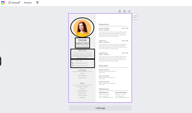 Cara Membuat CV di Canva dan Template CV Canva Gratis - CV Resume Indonesia