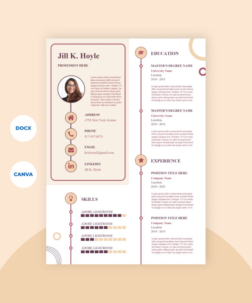 CV Template Canva and Word - Free Download - CVResume.co