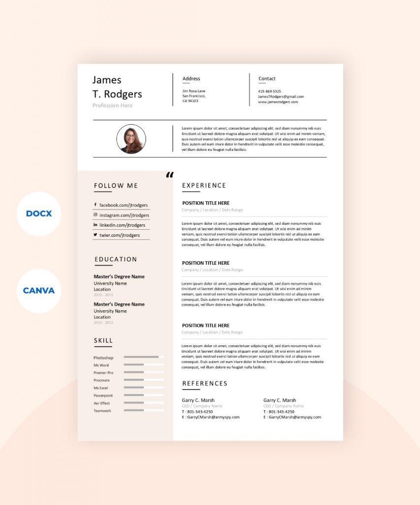 Formal Template Template - CVResume.co
