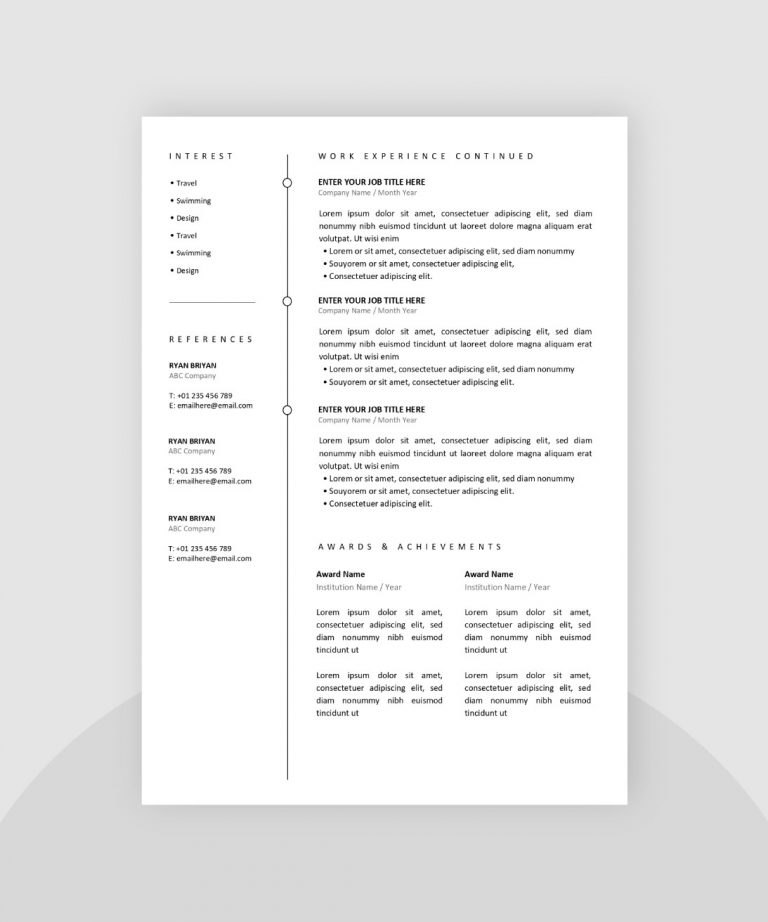 CV Template Carolina - CVResume.co